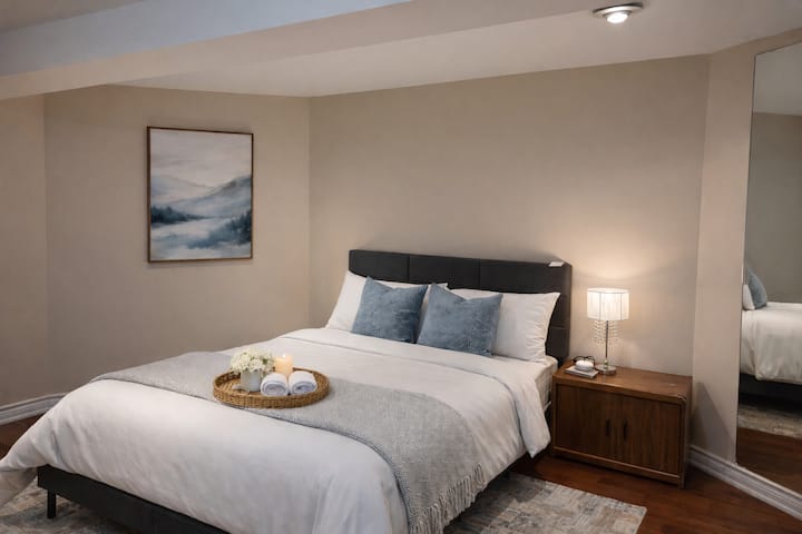 Modern 2br + Basement Lounge|5 Mins To Thermëa Spa - Oshawa