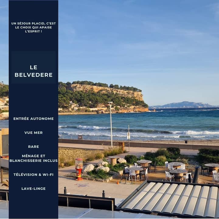 Le Belvédère – Terrasse & Vue Mer à 10 M Du Sable - Carry-le-Rouet