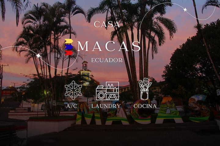 Cozy House+tv+kitchen+laundry+ac+parking@macasq - Macas