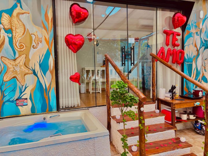 Chalé Romântica Com Jacuzzi & Churrasqueira - Bertioga