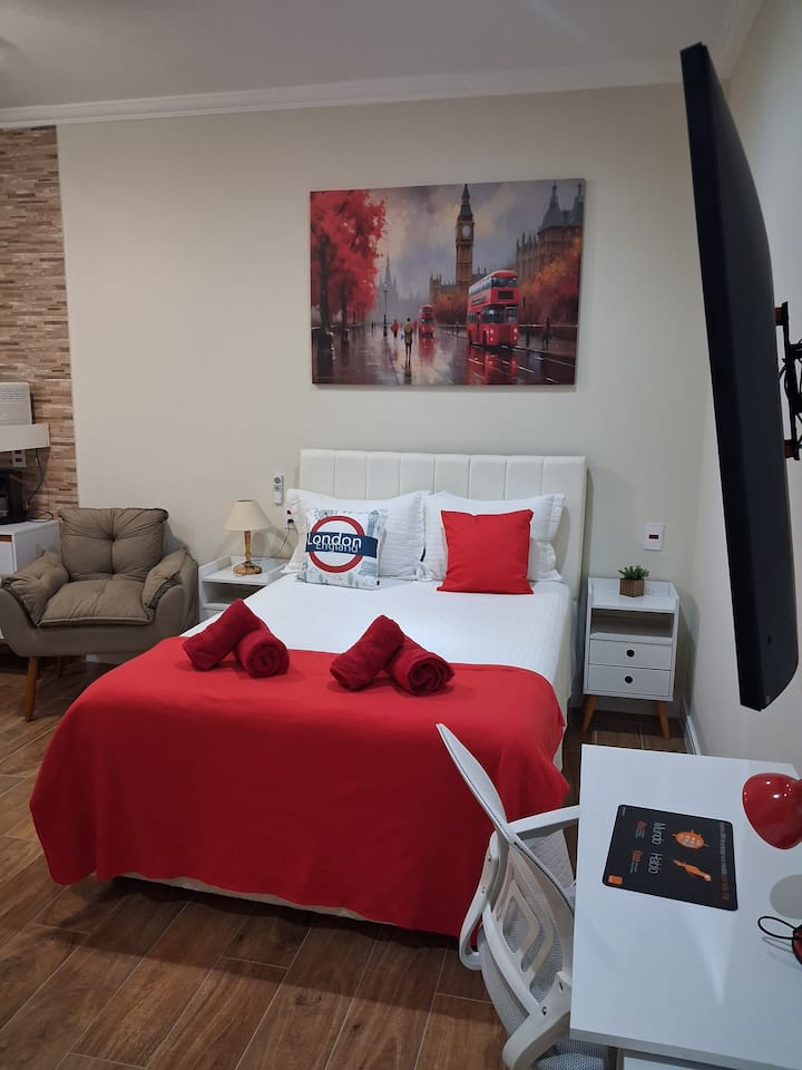 Estudio Londres Usp/ufscar Con Balcon 700mbs Wifi - São Carlos
