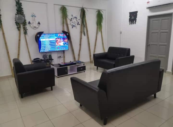 (18个人) No3 Homestary/台球桌/卡拉ok/烧烤/沙滩 - Port Dickson