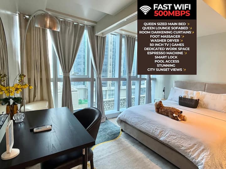 1br 10 Queenbedmassager Uptownparksuitest1 Washdry - Taguig
