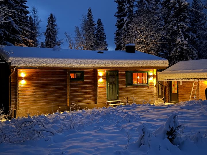 Mysig Fjällstuga Med Genomgående Furu. - Sverige