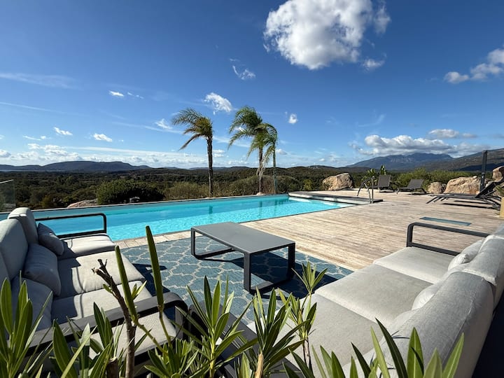 Villa Moderne Vue Mer Et Montagne - Lecci