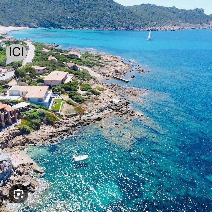 Tizzano Villa 6p Les Pieds Dans L’eau Tout Confort - Sartène