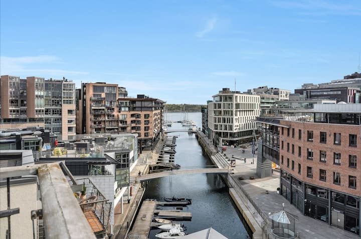 Oslo Aker Brygge - Sea, Sun & Fjord View +Terrasse - オスロ
