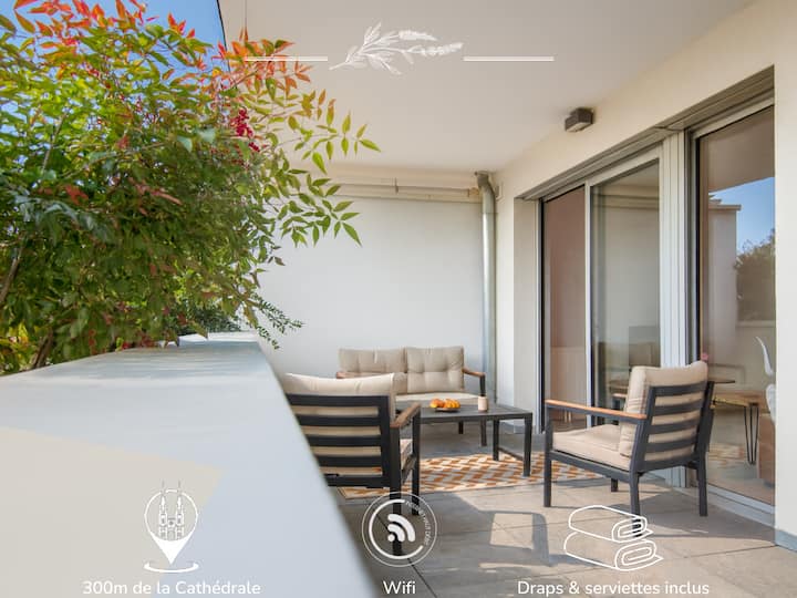 Le Jardin Ruthénois - Central, Terrasse & Wifi - Rodez