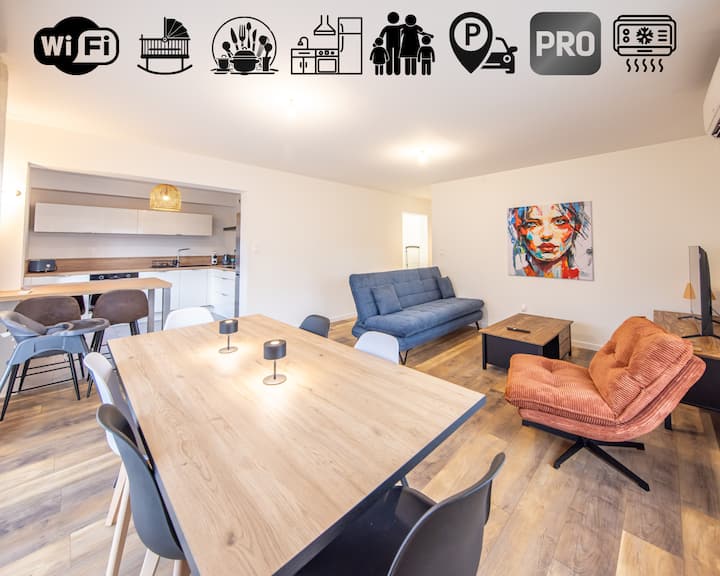 T3 Lumineux - Cosy • Idéal Famille & Affaires - Ludres