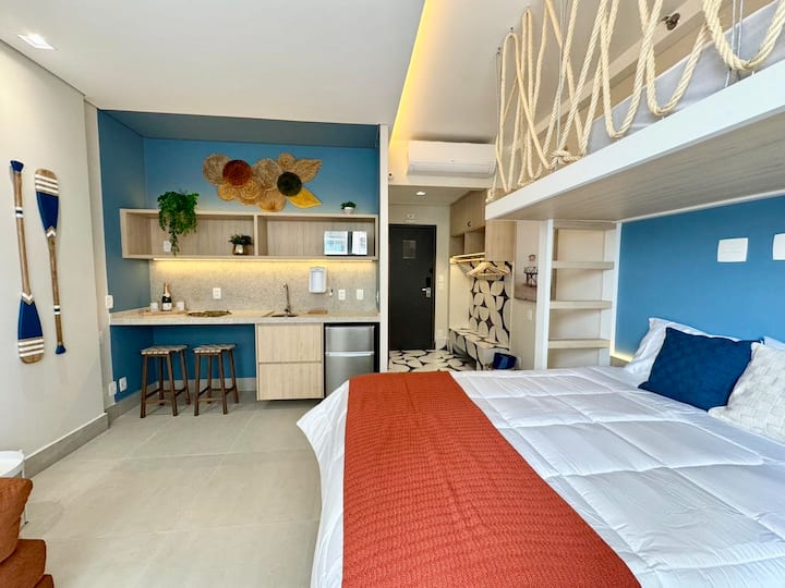 Pé Na Areia 1min Da Praia · Piscina · Vista Mar - Santos State