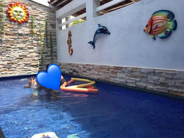 Casa Familiar Con Alberca Climatizada Privada - Manzanillo