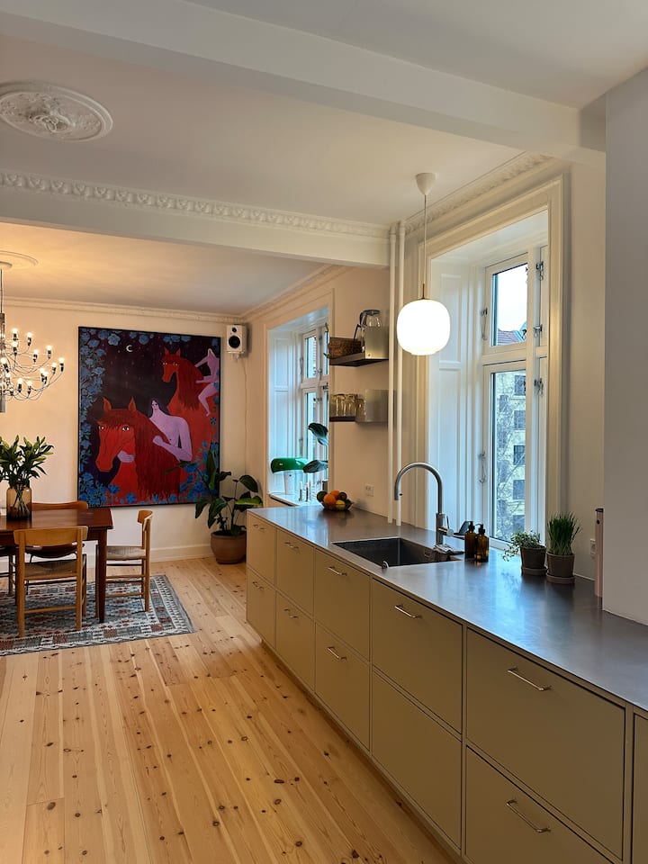 Frederiksberg-lejlighed Med Stuk Og Charme - Copenhague