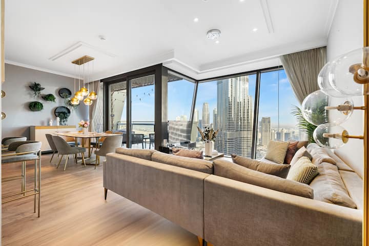 Luxury Family Stay W/ Burj Khalifa & Fountain View - Émirats arabes unis