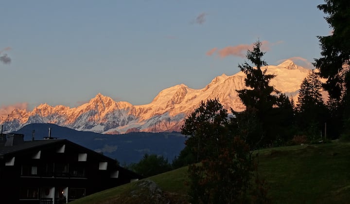 Studio Vue Mont Blanc, Proche Des Pistes. - Combloux