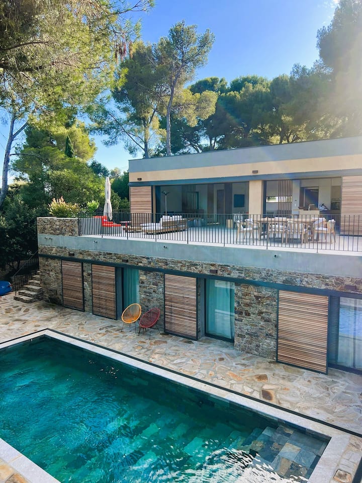 Villa De Charme Entièrement Rénovée 12 Personnes - Le Lavandou