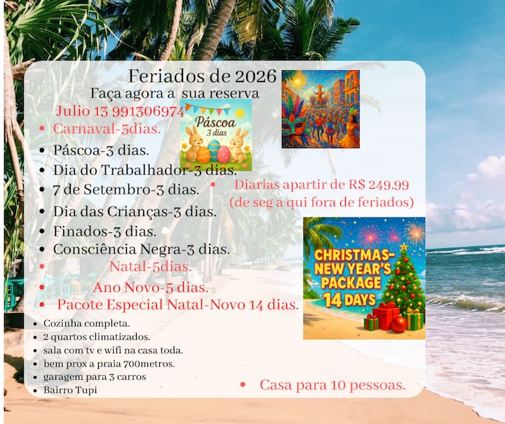 Casa Na Praia Grande Vila Tupi. Próx Da Praia. - Praia Grande