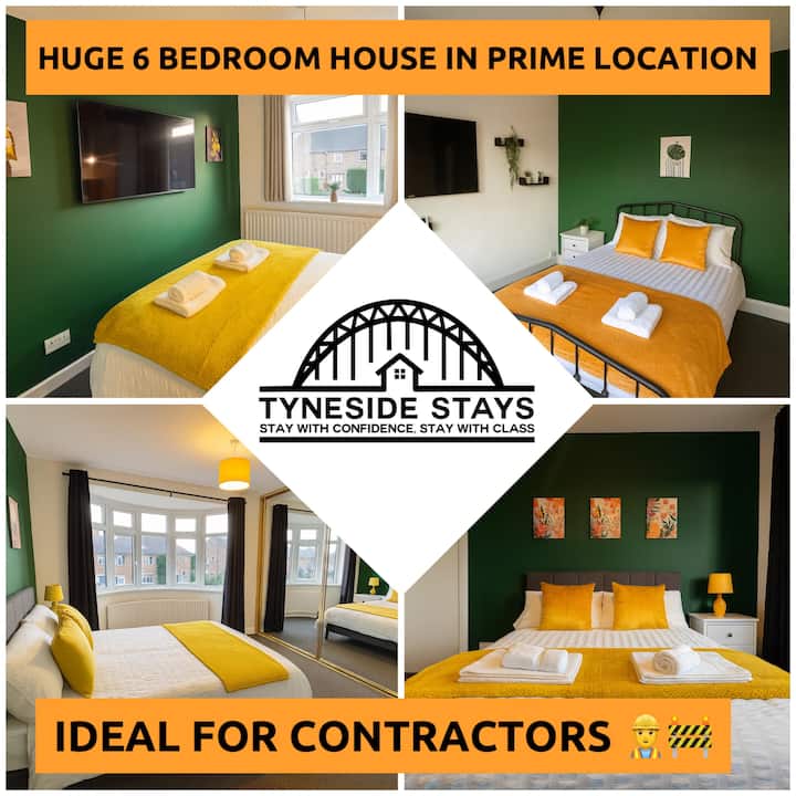 6 Bdrm House-free Parking 4 Vans-wifi-city Centre - Newcastle upon Tyne