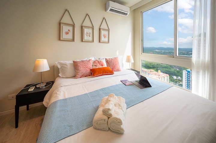 Kingbed•fullamenities&kitchen•playground•tv•wifi - Jomtien