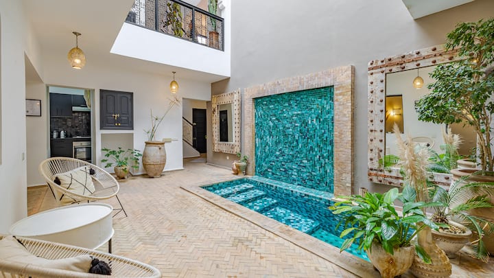 Riad Awajana - Petit Déjeuner - Piscine/jacuzzi - Marrakech