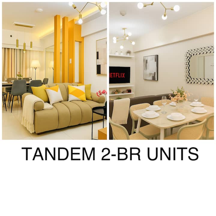 Comfy & Modern Urban Tandem 2br Suite In Qc - Manila
