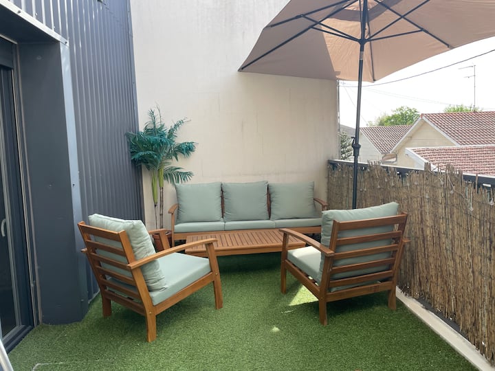 Appartement Lumineux Avec Grande Terrasse Parking - Bègles