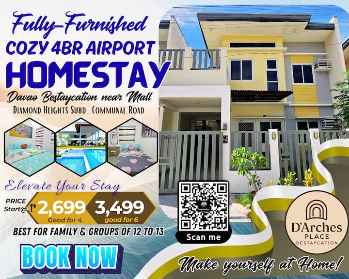 Airport 4br Homestaycation Near Mall - Davao City