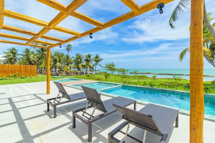 Seu Cantinho Pé Na Areia | Vista Frontal Mar - Praia dos Carneiros