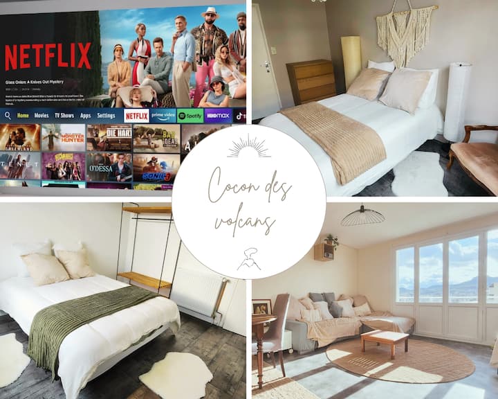 Cocon Des Volcans, 6 Pers+garage +Cinématv&netflix - Clermont-Ferrand
