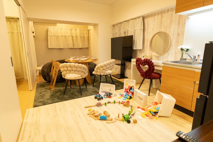 Open Sale｜44㎡｜parc1min｜jouets｜vélos｜osu10min - Nagoya