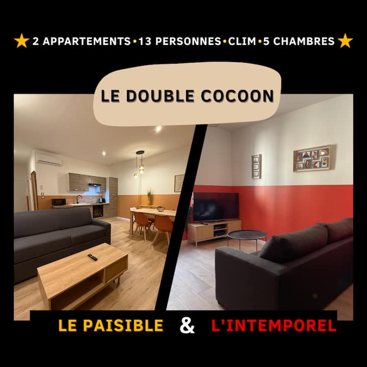 Le Double Cocoon - 13 Personnes - Clim - Confort - Clermont-Ferrand
