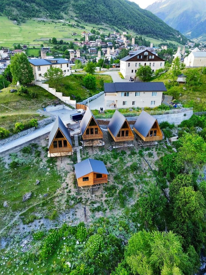 Fully Equipped Cottage For 7 - Rock Cabins Svaneti - Georgia