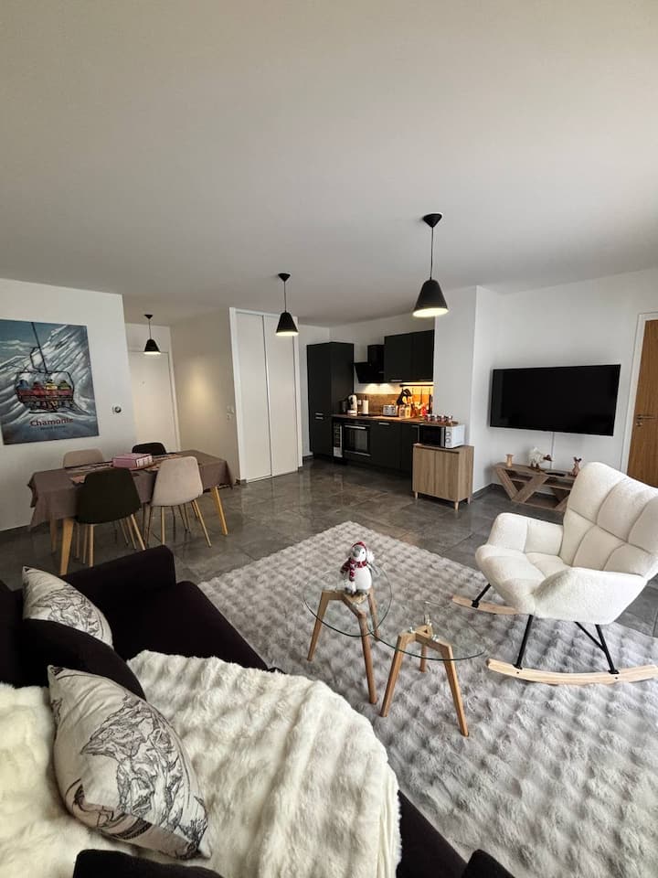 T2 Neuf Avec Terrasse Vue Dômes De Miage - Les Contamines-Montjoie