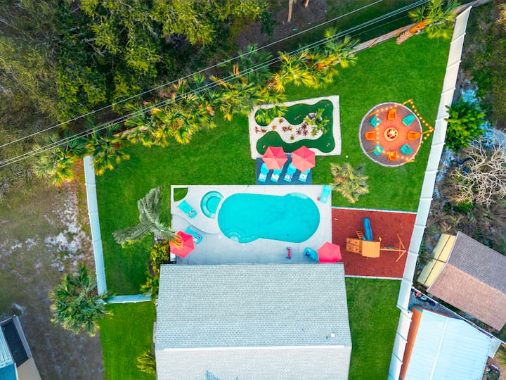 Htd Pool + Minigolf + Firepit + Gameroom +Swingset - Bradenton, FL