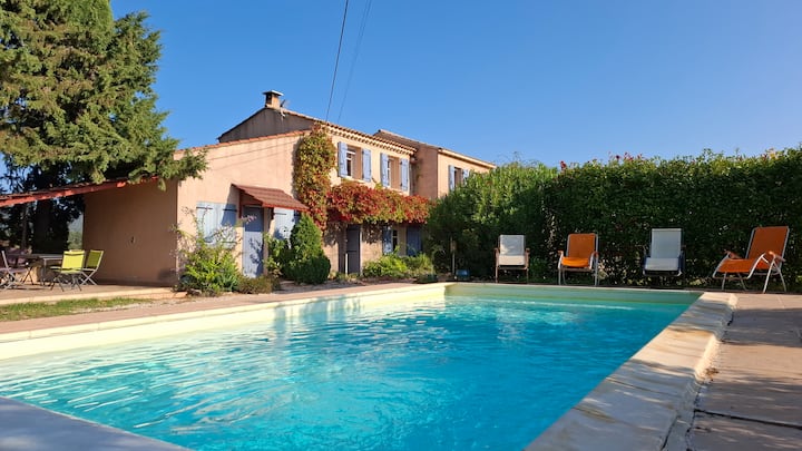 Maison Pébrier Au Calme Des Vignes. Clim & Piscine - Le Luc