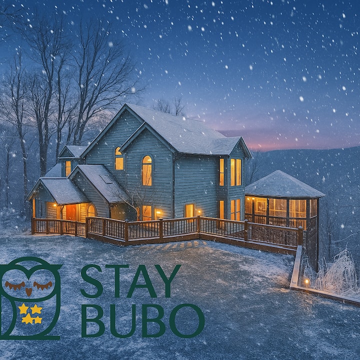 Thrilling View 7 Min To Ski Hottub Cedar Sauna Gym - Wintergreen, VA