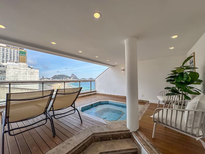 Cobertura Vista Mar Copacabana 3 Quartos E Piscina - Rio de Janeiro
