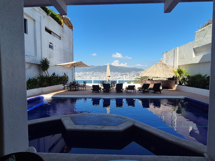 Cielito Lindo: Vista A La Bahía, Alberca Y 6 Hab. - Acapulco