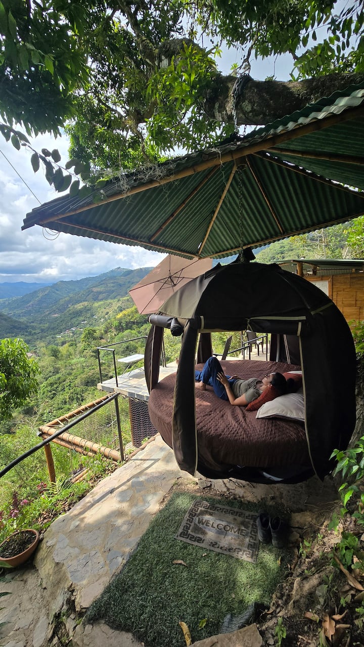 Glamping Colgado En áRbol Con Jaccuzi Y Mirador - El Peñón