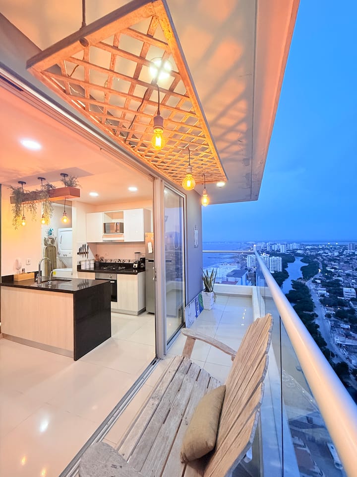 Nuevo Iluminada Cartagena + Vista Mar + 2br - Cartagena