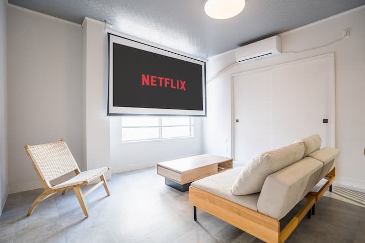 【New Open】リトリートタワー博多401|77㎡|100インチプロジェクター|スイートルーム - Fukuoka