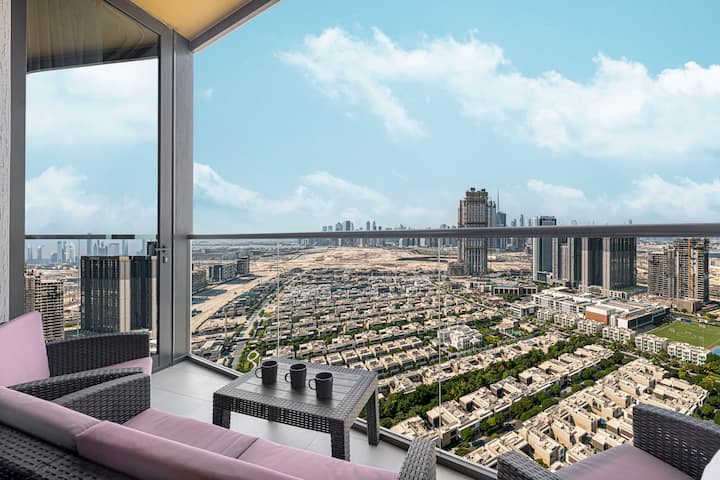 Lux 1bd | Amazing View| Waves Grande | 33rd Floor - Dubai
