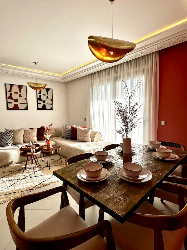 Beachside Chic Apartment • Stunning Mountain View - Agadir
