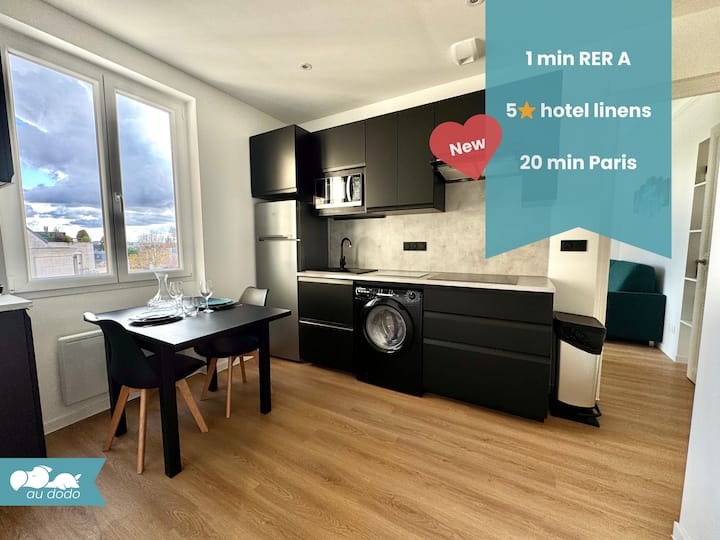 1 Min Gare Rer A - 20min Paris - Joli Studio Neuf - Maisons-Laffitte