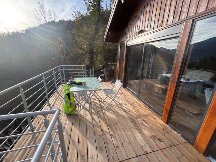 Chalet Cocoon Lisière Forêt, Terrasse, Belle Vue - Allevard