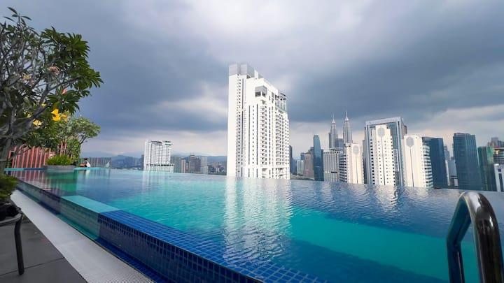 Skypool/10mins To Klcc/5mins To Lrt/washer&dryer3 - Kuala Lumpur