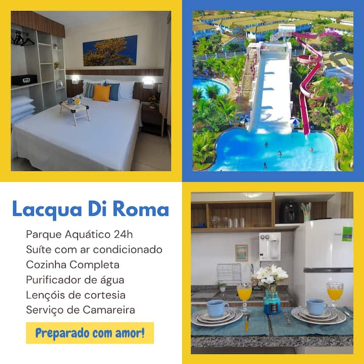 Lacqua Di Roma: 12 Piscinas + Suíte C/ar Ap 200 L5 - Caldas Novas