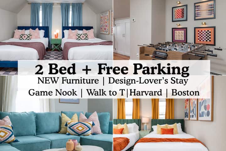 New! Modern & Playful Stay Near Harvard + Parking - サマービル, MA