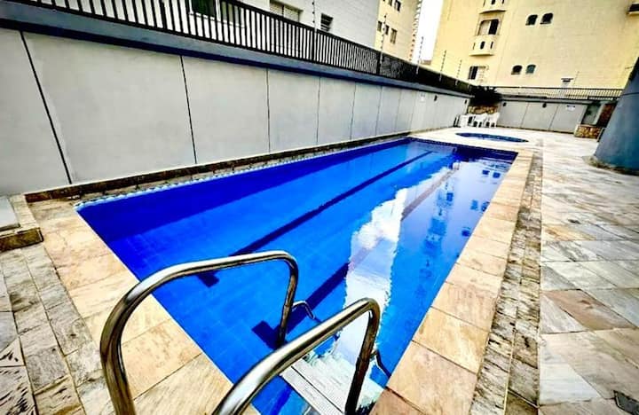 100% Astúrias! Piscina Ar Sacada Vaga|2 Qda Praia! - Santos, Brasil