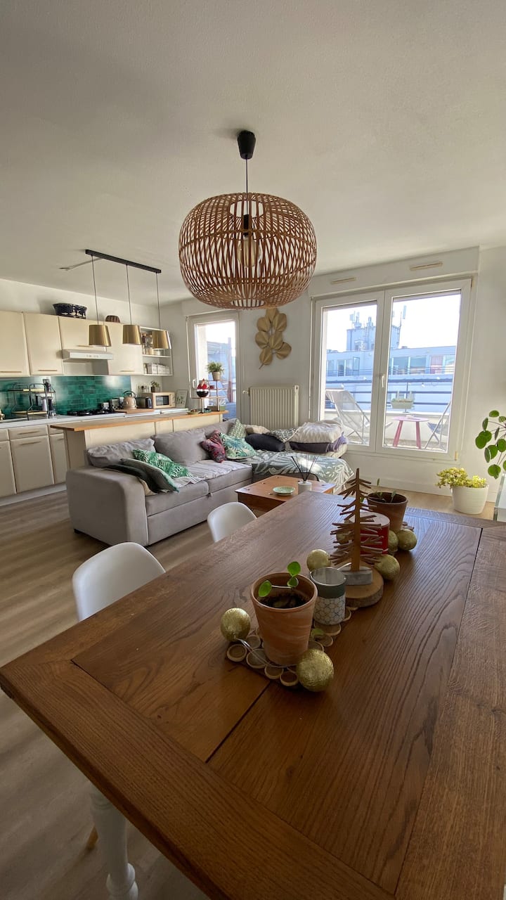 Grand & Lumineux 2 Pièces, Tram à 30s - Strasbourg