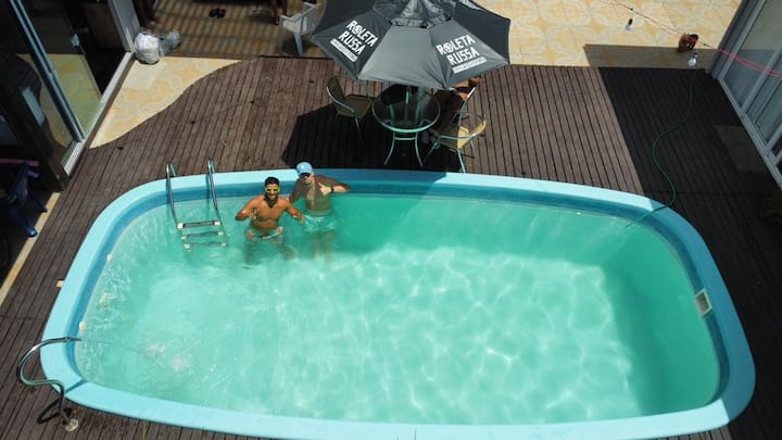 Casa Na Praia De Imbé Com Piscina No Centro - Tramandaí